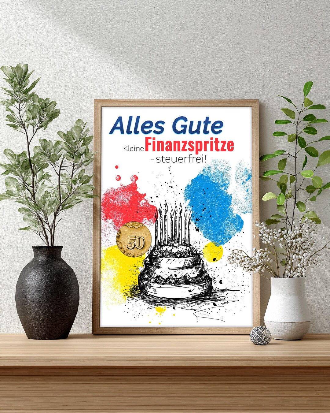 A4 Cash Gift Card – A Birthday Cash Boost | Printable Voucher Template ...