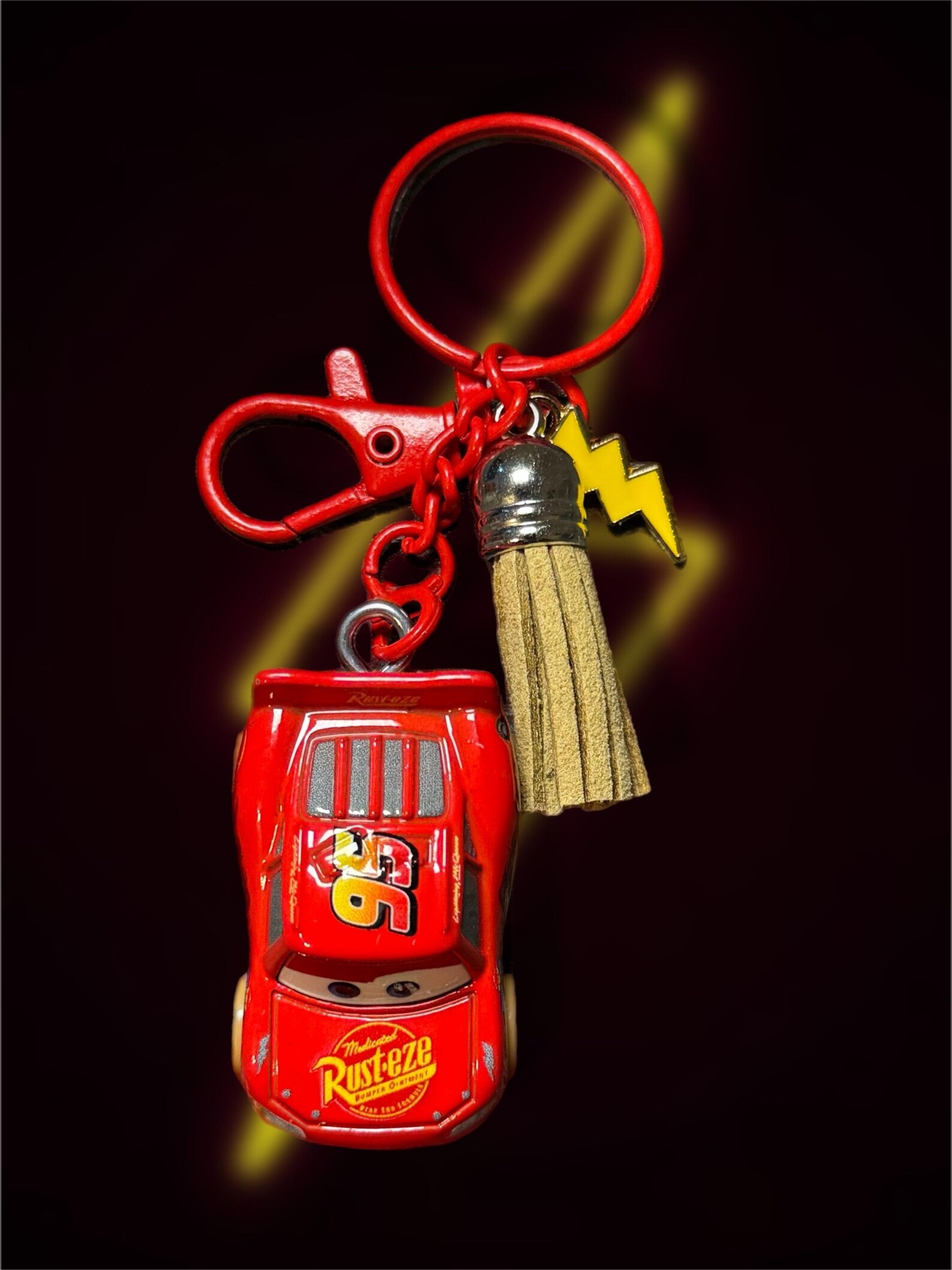 Lightning Mcqueen Mini Keychain • Red Rust-eze Edition • Small Car ...