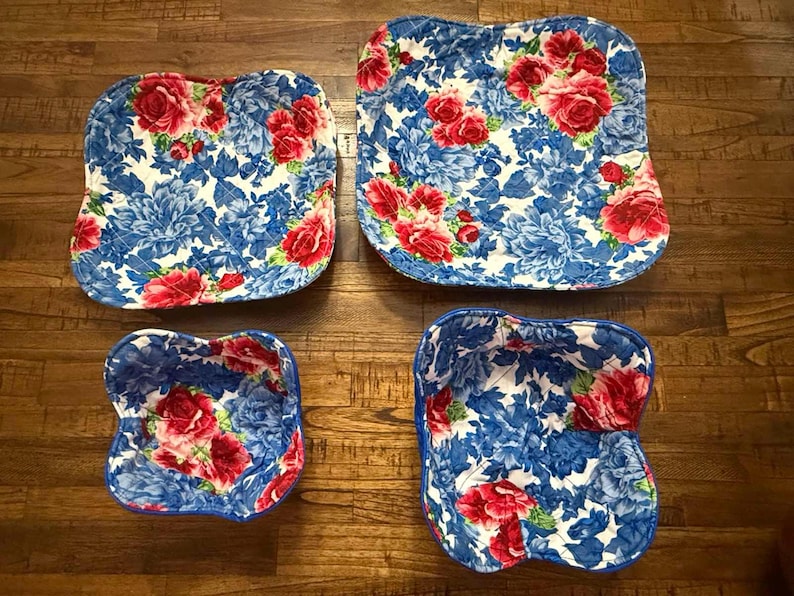 Microwavable Reversible Bowl and Plate Cozy for Everyday Use, Kitchen ...