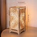 Botanical Table Lamp, Wooden Table Lamp Lantern, Wooden Bedside Table ...