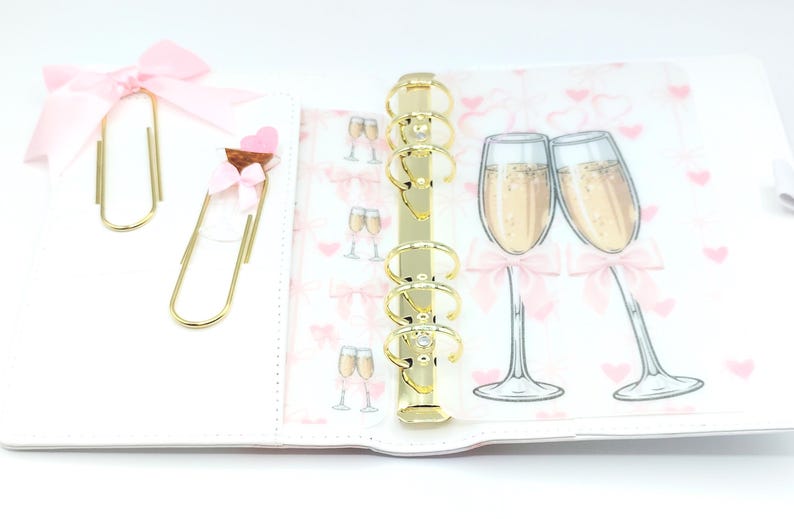 Champagne Budget Binder Set | A5 A6 A7 Cash Stuffing Planner With Bow ...