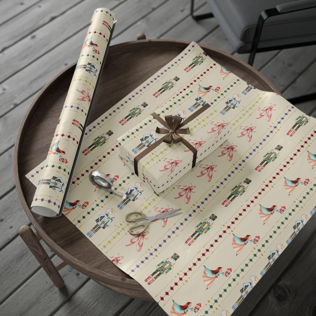 Colorful, Nutcracker-themed, Christmas Wrapping Paper - Etsy