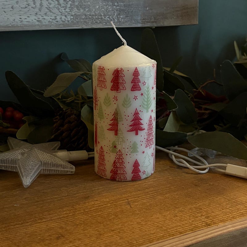 Xmas Pillar Candles Uk - Etsy UK