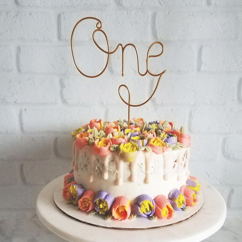 Gold Cake Topper - Etsy