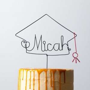 Personalized Graduation Cake Topper With Date Custom Name Wire Party ...