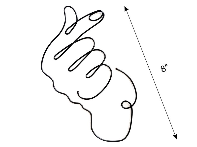 Wire Hand Korean Saranghae Love Heart Fingers Gesture | Etsy