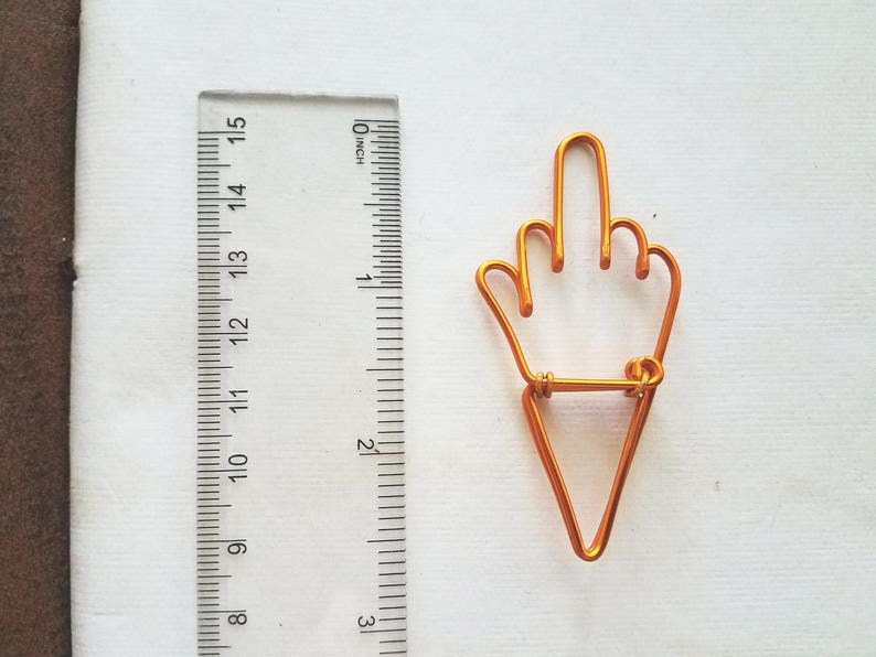 Wire Middle Finger Planner Clip Personalized Planner Marker | Etsy