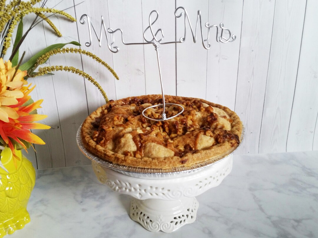 Rustic Pie Topper Wire Pie Topper Arrow & Initials Pie - Etsy