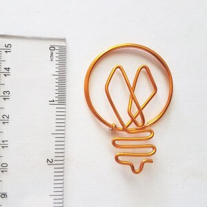 Wire Light Bulb Planner Clip Planner Marker Page Marker Paper Clip ...