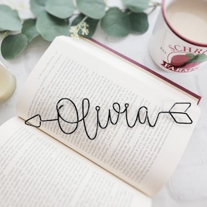 Custom Name Arrow Wire Bookmark Page Marker Custom Personalized Planner ...