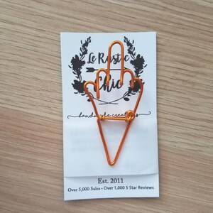 Wire Middle Finger Planner Clip Personalized Planner Marker Page Marker ...