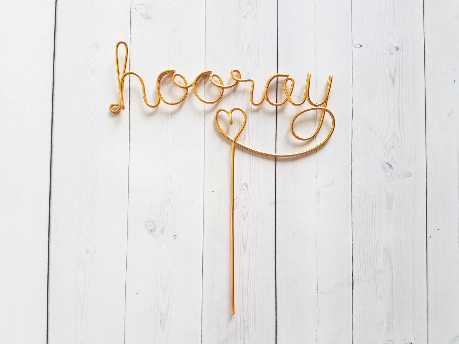 Hooray Wire Cake Topper Rustic Cake Topper Wire Cake - Etsy
