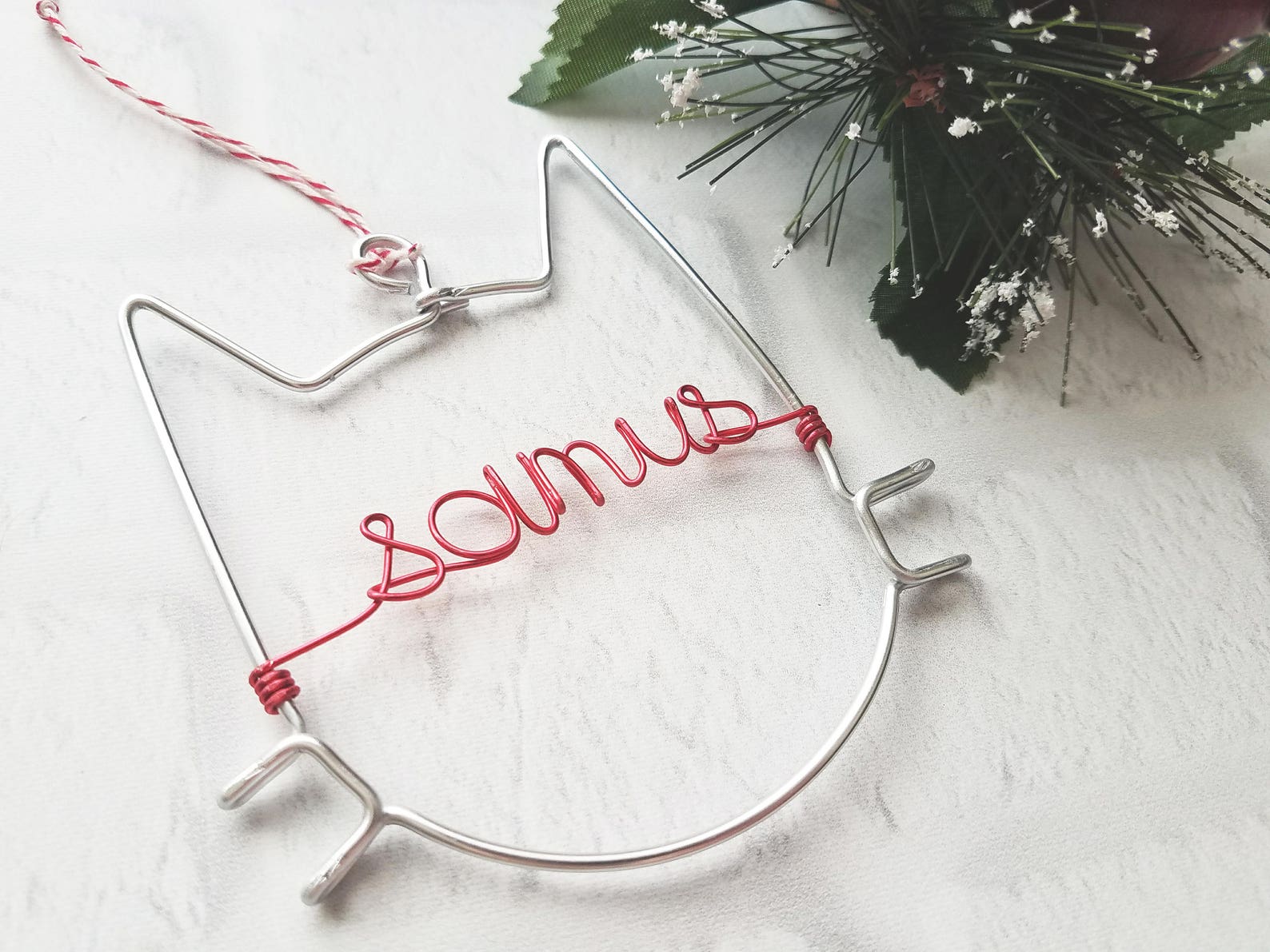 Custom Wire Cat Ornament Personalized Wire Ornament Cat - Etsy