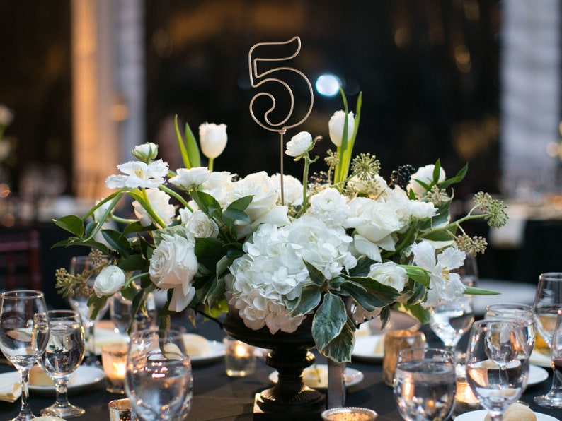 Retro Font Wire Table Numbers Rustic Elegant Wedding - Etsy