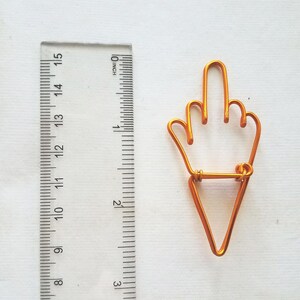 Wire Middle Finger Planner Clip - Personalized Planner Marker - Page ...
