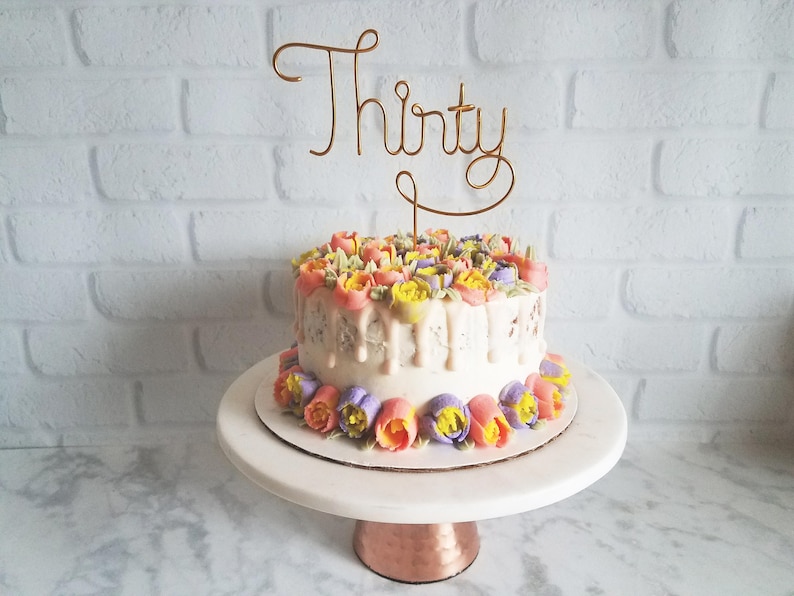 Seven Wire Number Birthday Cake Topper Rustic Chic Reusable - Etsy