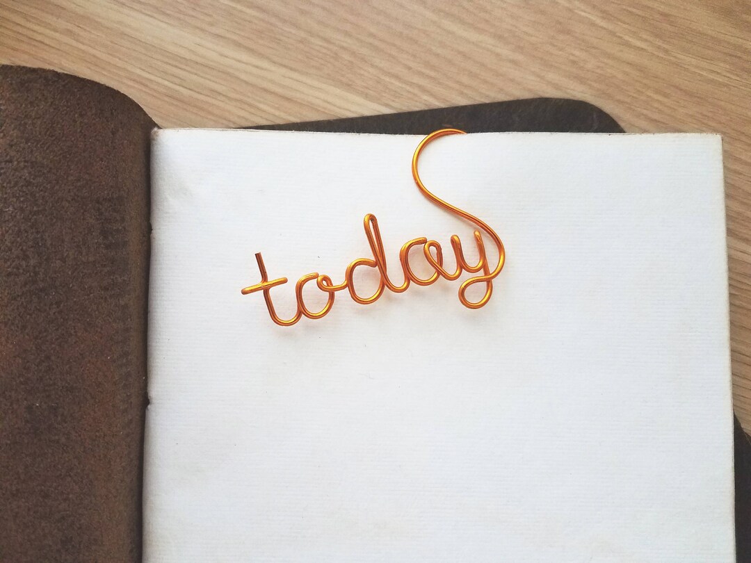 Wire Today Planner Clip Personalized Planner Marker Page Marker Custom ...