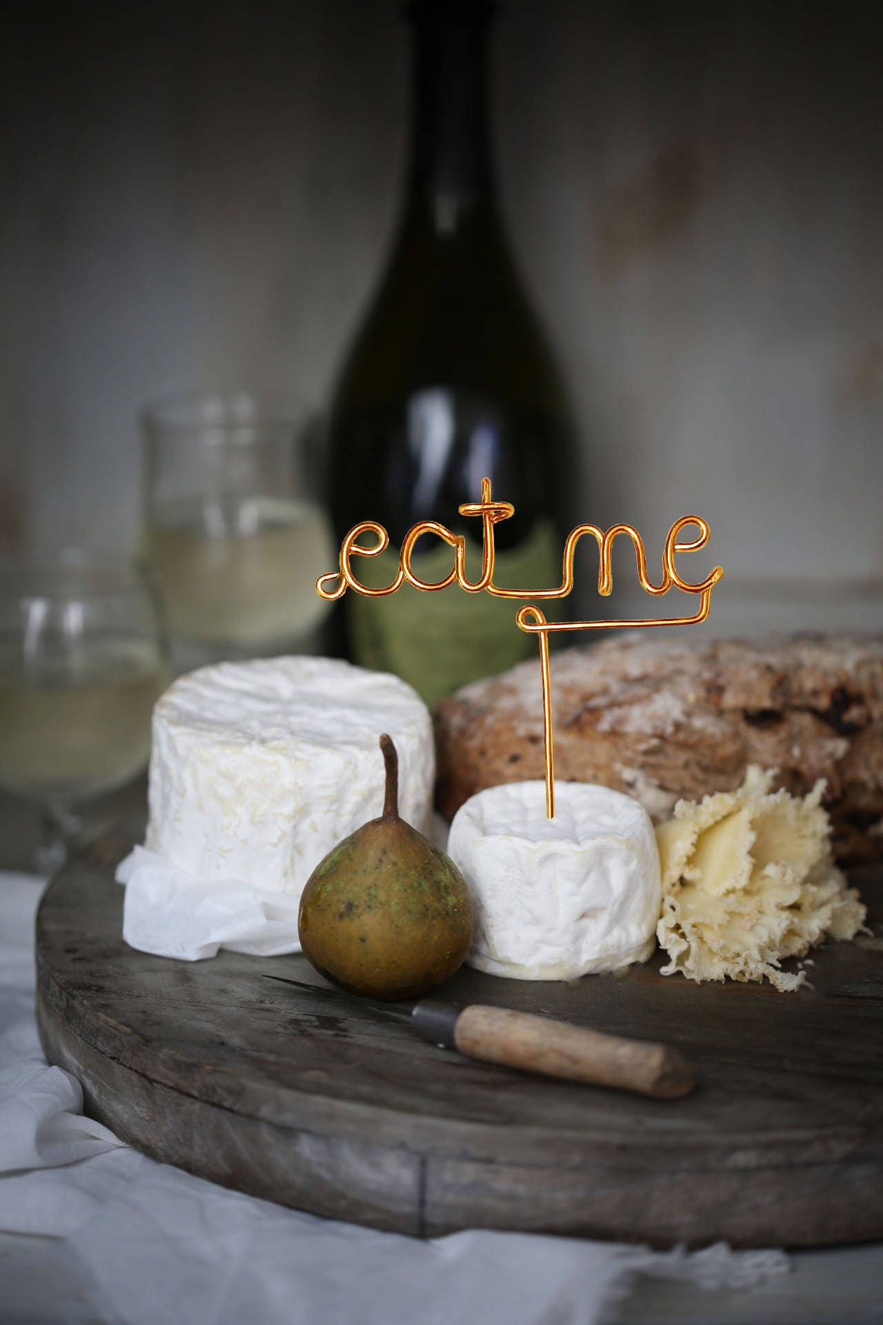 Eat Me Wire Cheese Marker Rustic Cheese Marker Wine and - Etsy