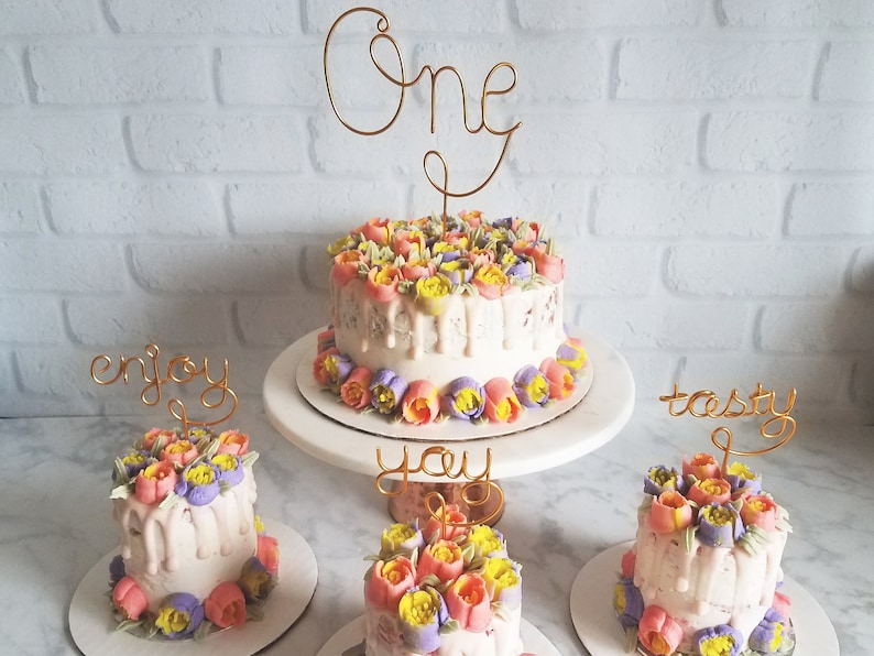 Seven Wire Number Birthday Cake Topper Rustic Chic Reusable - Etsy