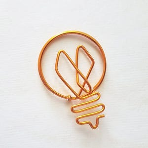 Wire Light Bulb Planner Clip - Planner Marker - Page Marker - Paper ...
