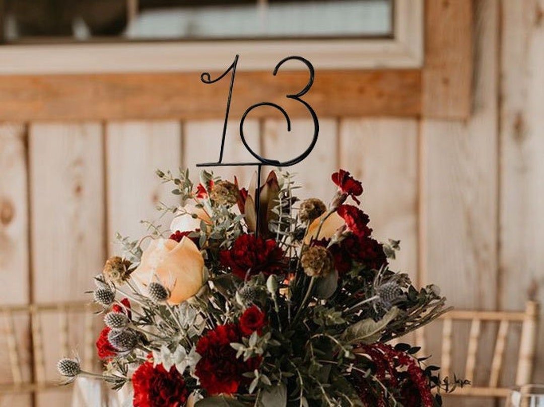 Fairytale Font Wire Table Numbers Rustic Elegant Wedding Centerpiece ...