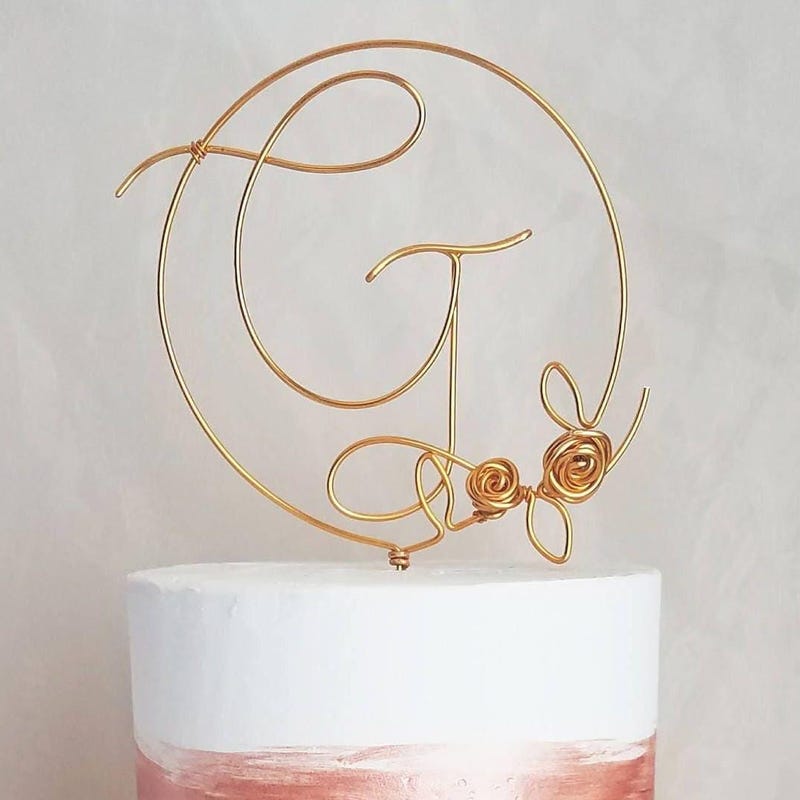 Gold Cake Topper - Etsy