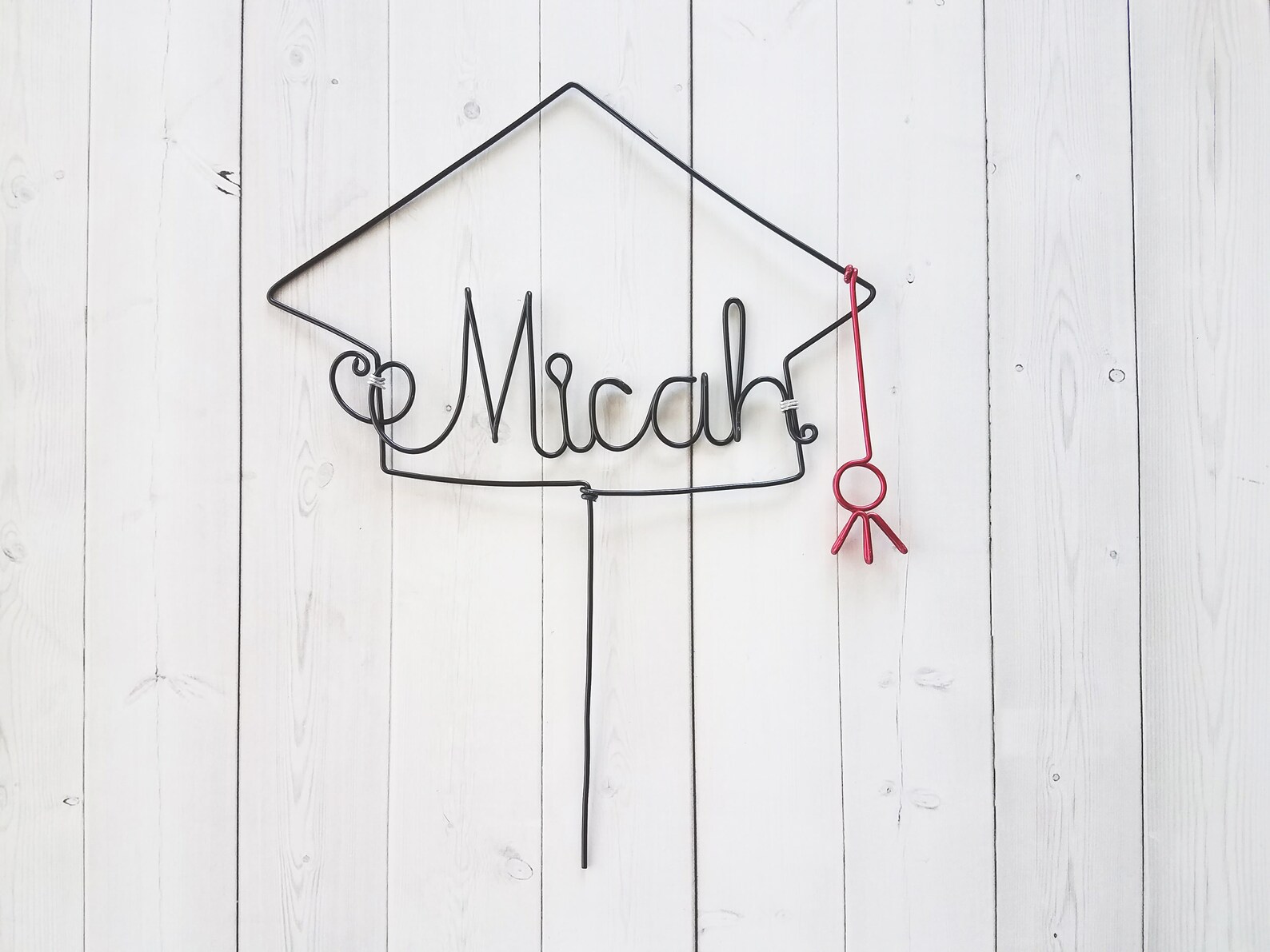 Personalized Graduation Cake Topper With Date Custom Name Wire | Etsy