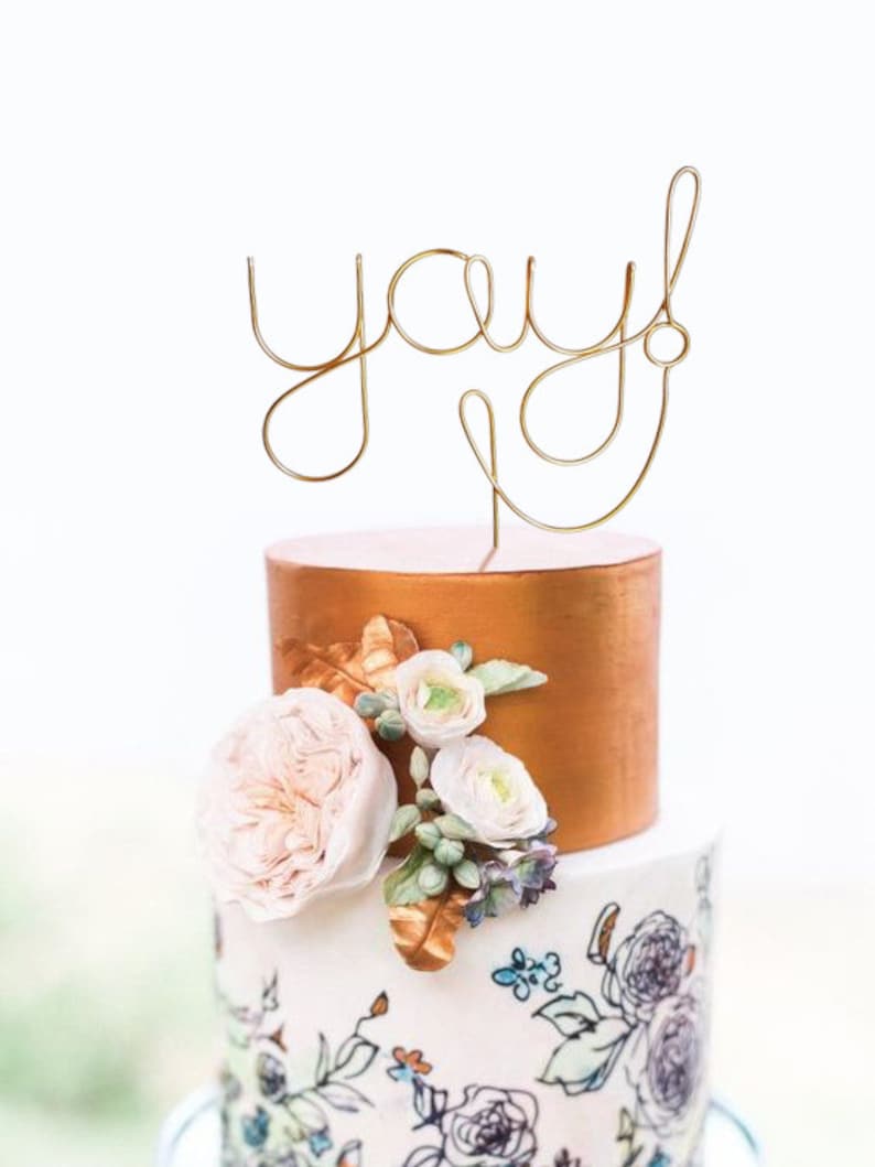 Yay Wire Cake Topper Rustic Chic Cake Topper Wire Cake - Etsy