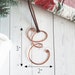 Custom Wire Initial Gift Tags Monogram Suede Leather Bauble - Etsy
