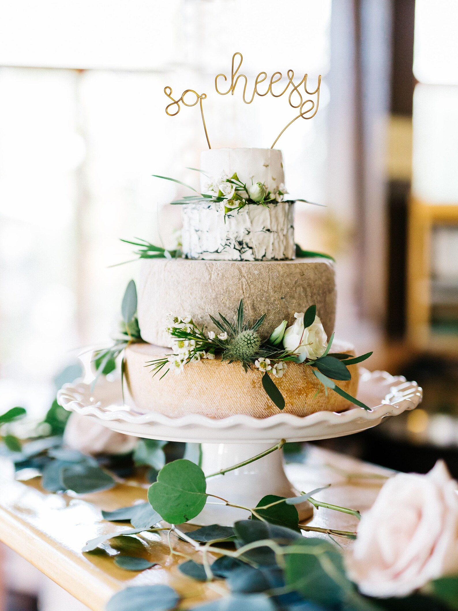 Cheese Wedding Cake Topper so Cheesy Rustic Wire Chic Reusable | Etsy