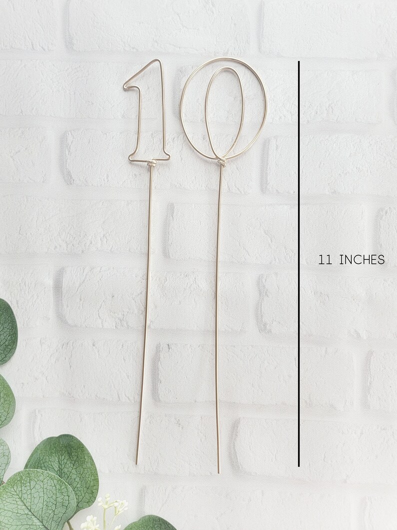 Retro Font Wire Table Numbers Rustic Elegant Wedding - Etsy