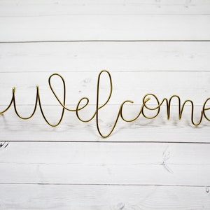 Welcome Wire Words Only for Wreath Wall Home Rustic Farmhouse Front ...