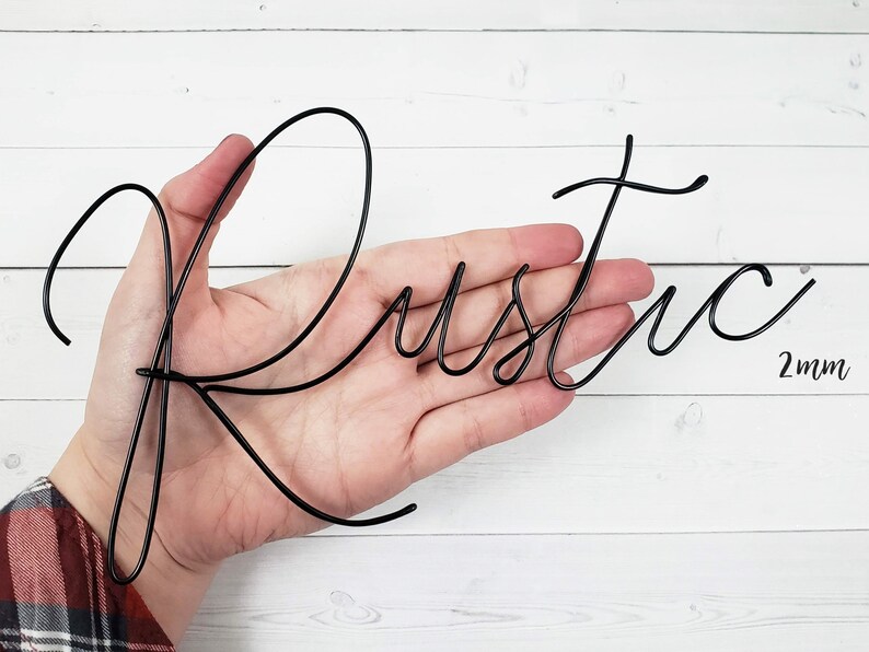 Custom Wire Words Rustic Font Personalized Wall Phrase Quote - Etsy