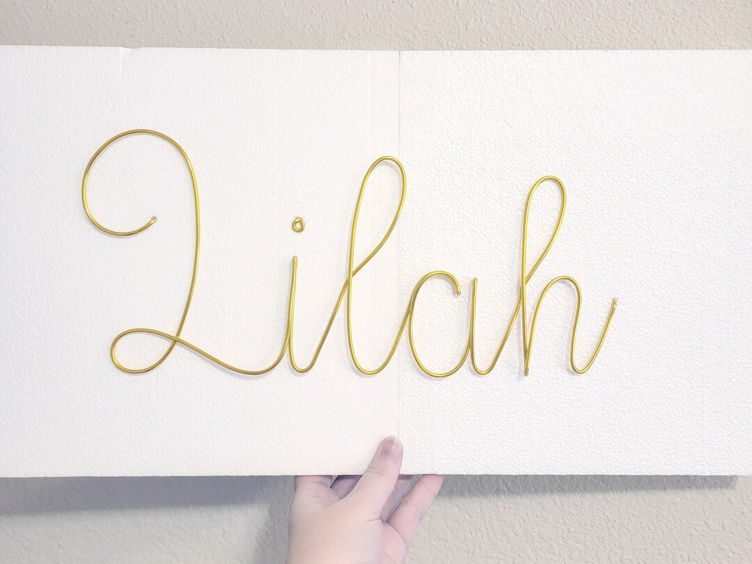 Custom Name Wire Words Nursery Room Personalized Wall Phrase Quote ...