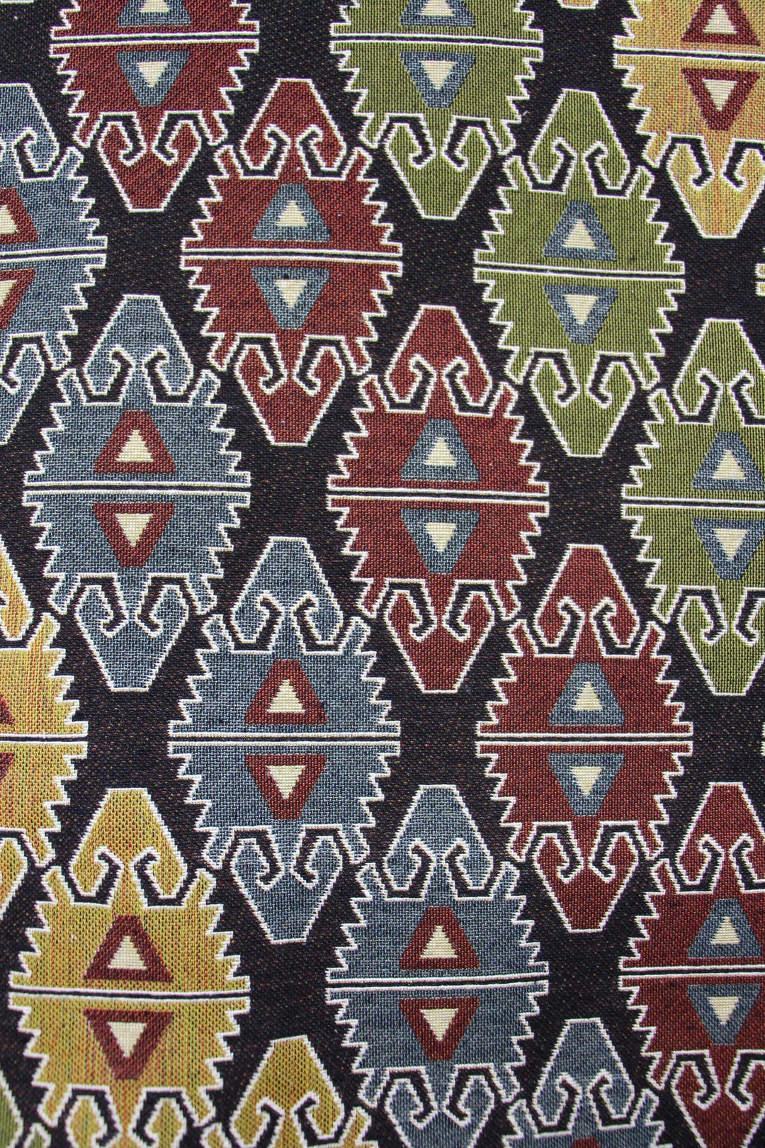Colorful Tapestry Fabric by Meter With Ethnic Geometric Pattern ...