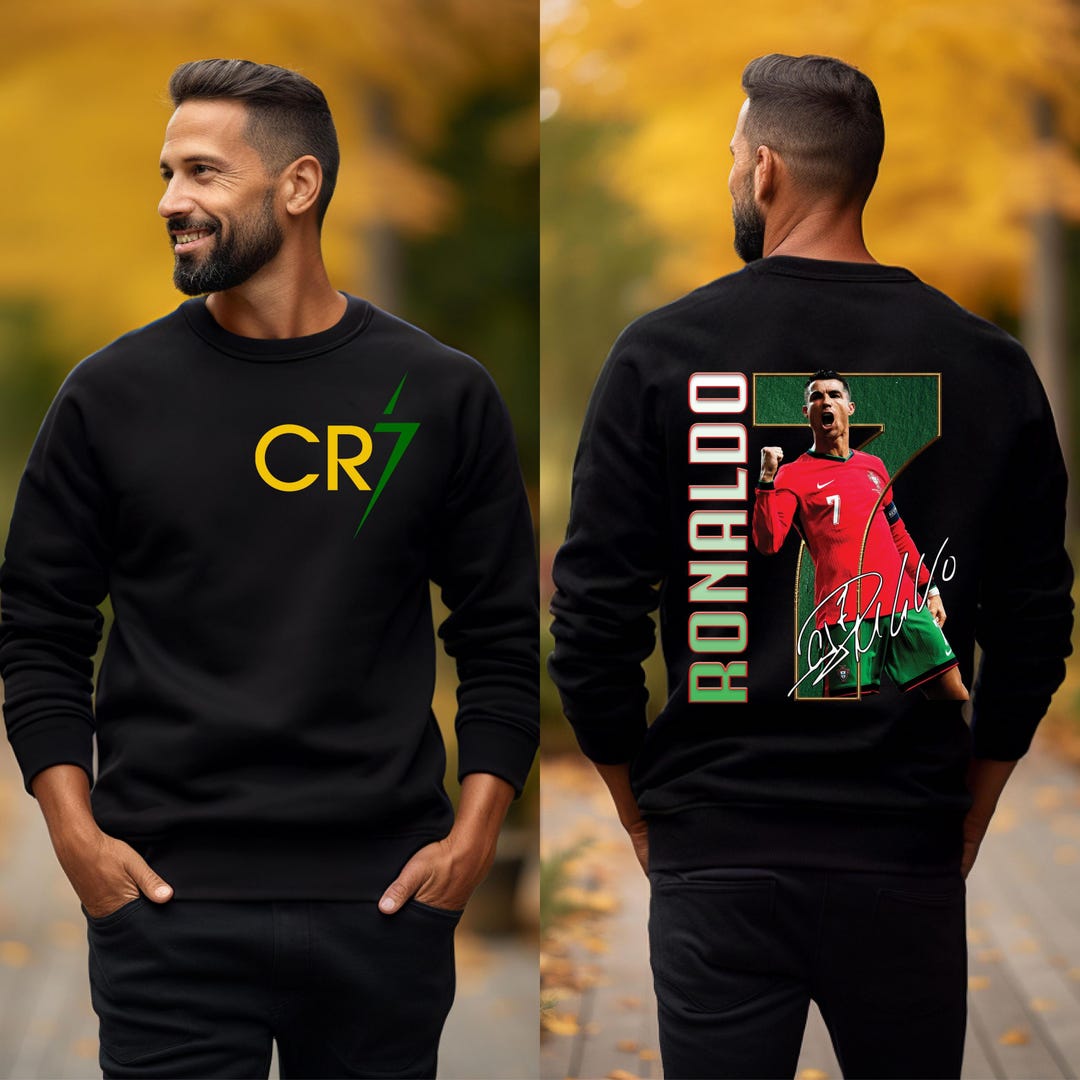 Cristiano Ronaldo 7 Number Sweatshirt, CR7 Football Hoodie - Etsy