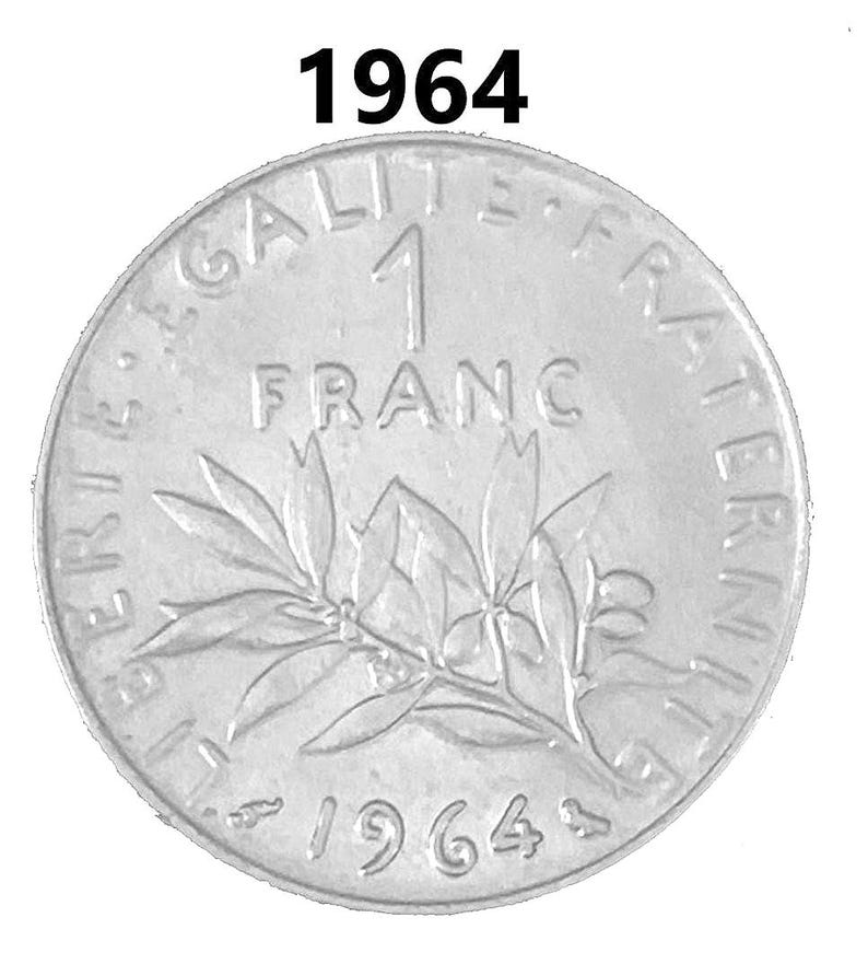 1960 to 1999 France 1 Franc Coin - Excellent Condition - Choose Year(s ...