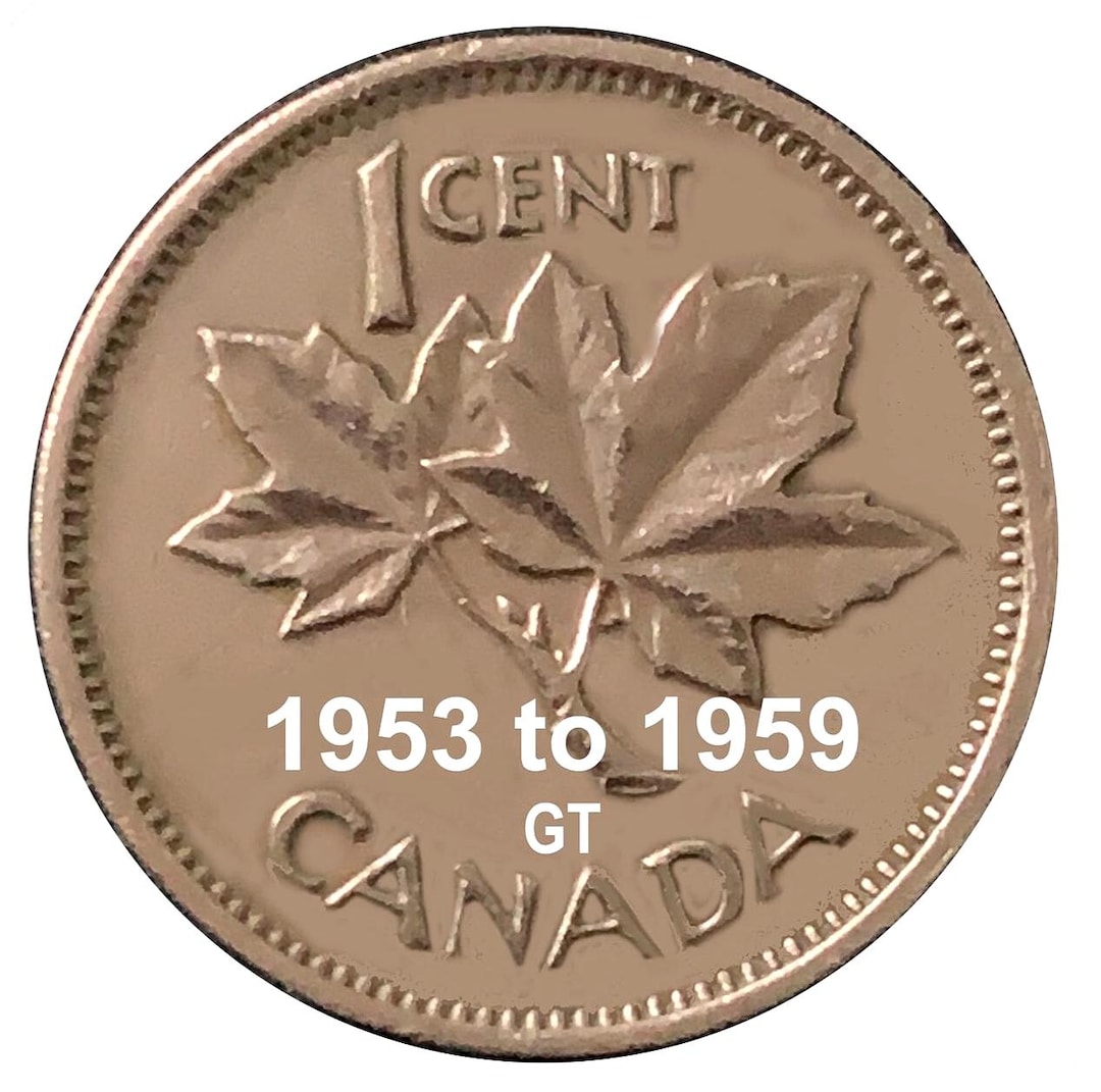 Canadian Small Cent 1953 to 1959 - Elizabeth II- Canada - Select Year(s ...