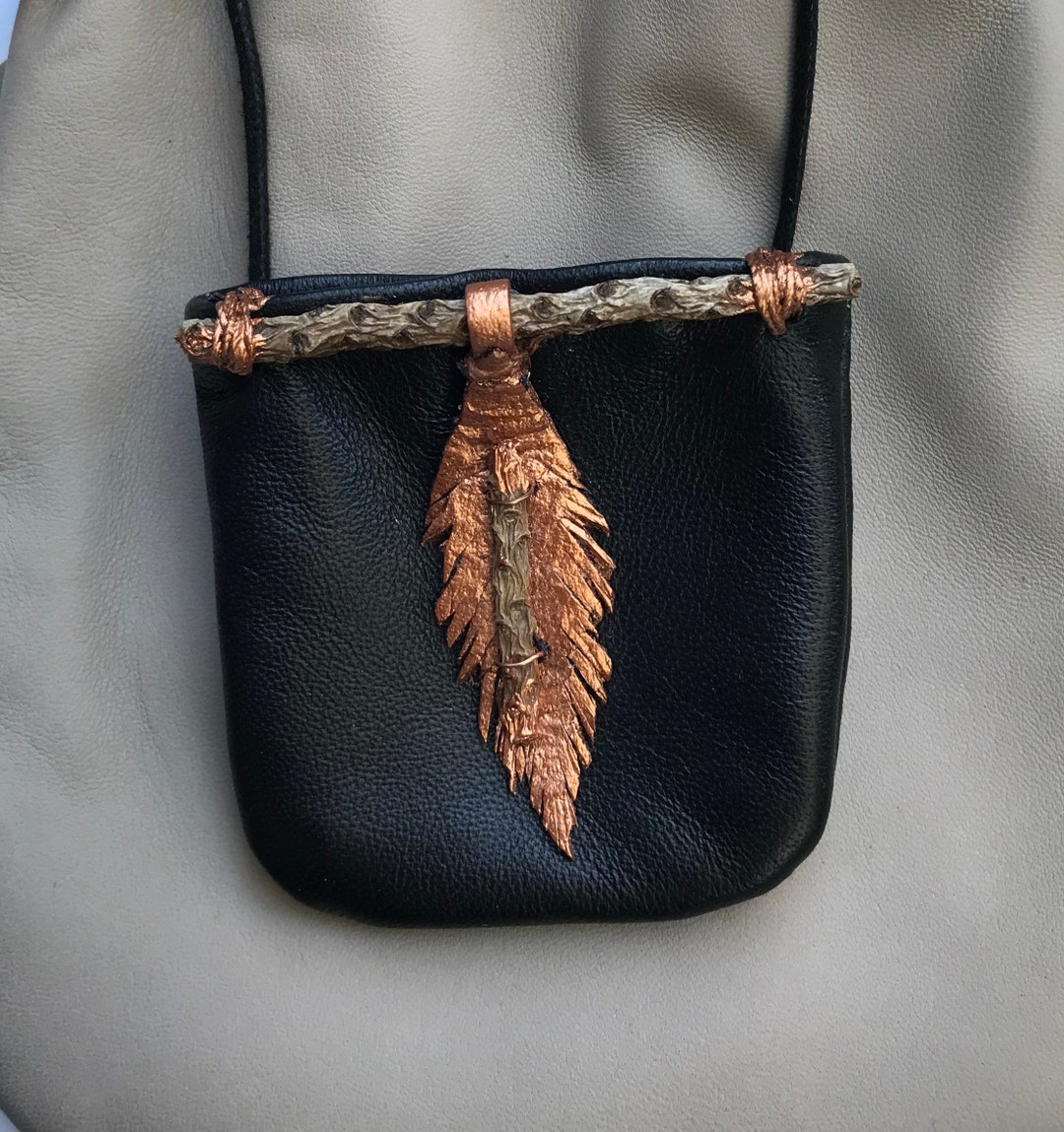 Leather Neck Pouch,neck Bag, Crystals Holder,medicine Pouch,bag,amulet ...