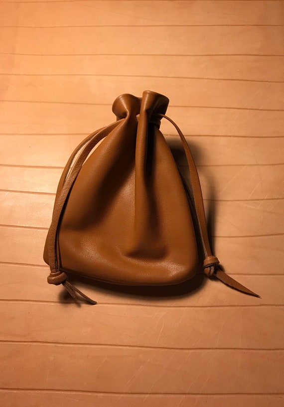 Leather Drawstring Pouch Bag Game Bag Money Pouch Healing | Etsy