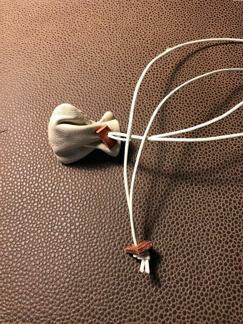 Leather Mini Neck Pouch. Pouch Bag Necklace Little Bag | Etsy