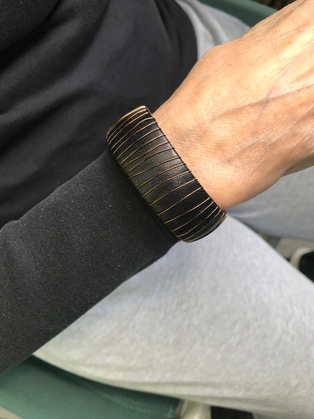 Handmade Leather Sculpted Cuff Bracelet Adjustable in Size Handcrafted ...