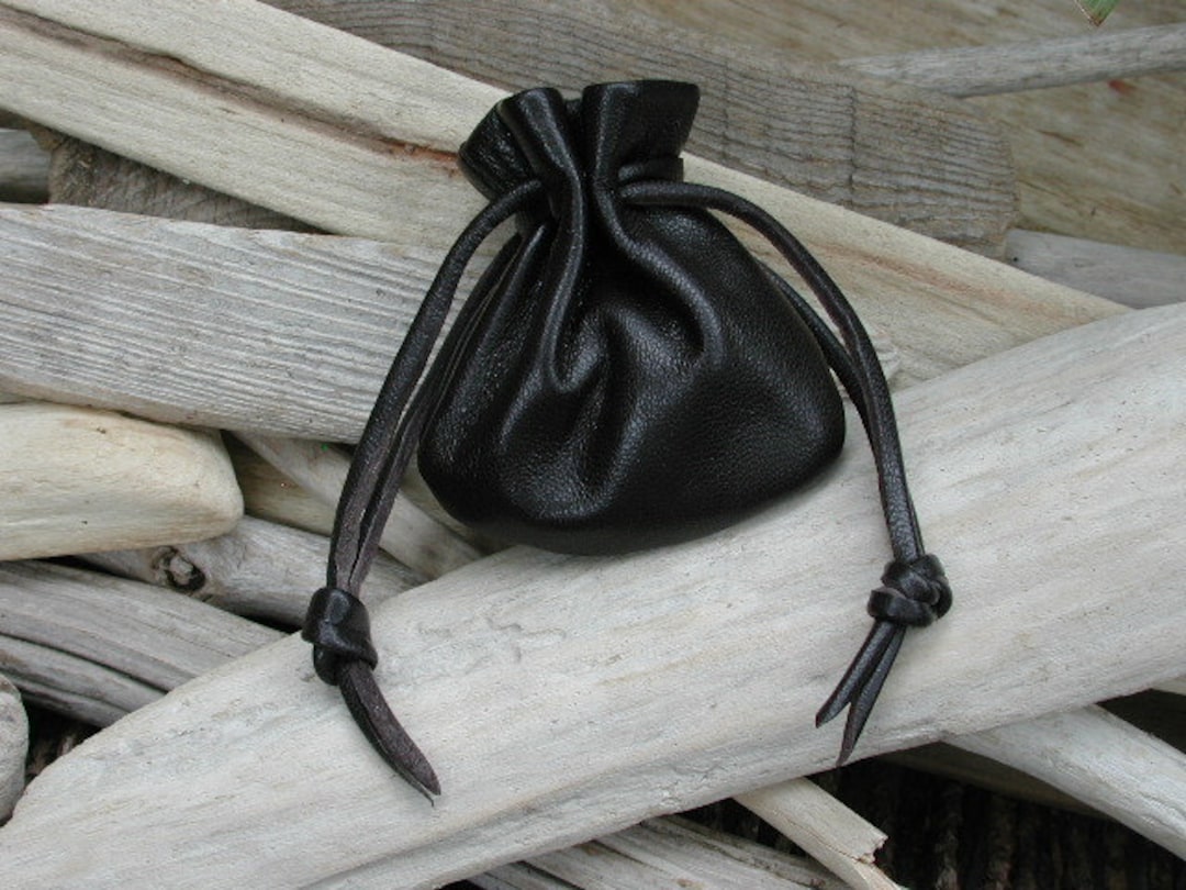 Leather Pouch, Mini Drawstring Bag, Leather Pouch Bag, Coin Purse ...