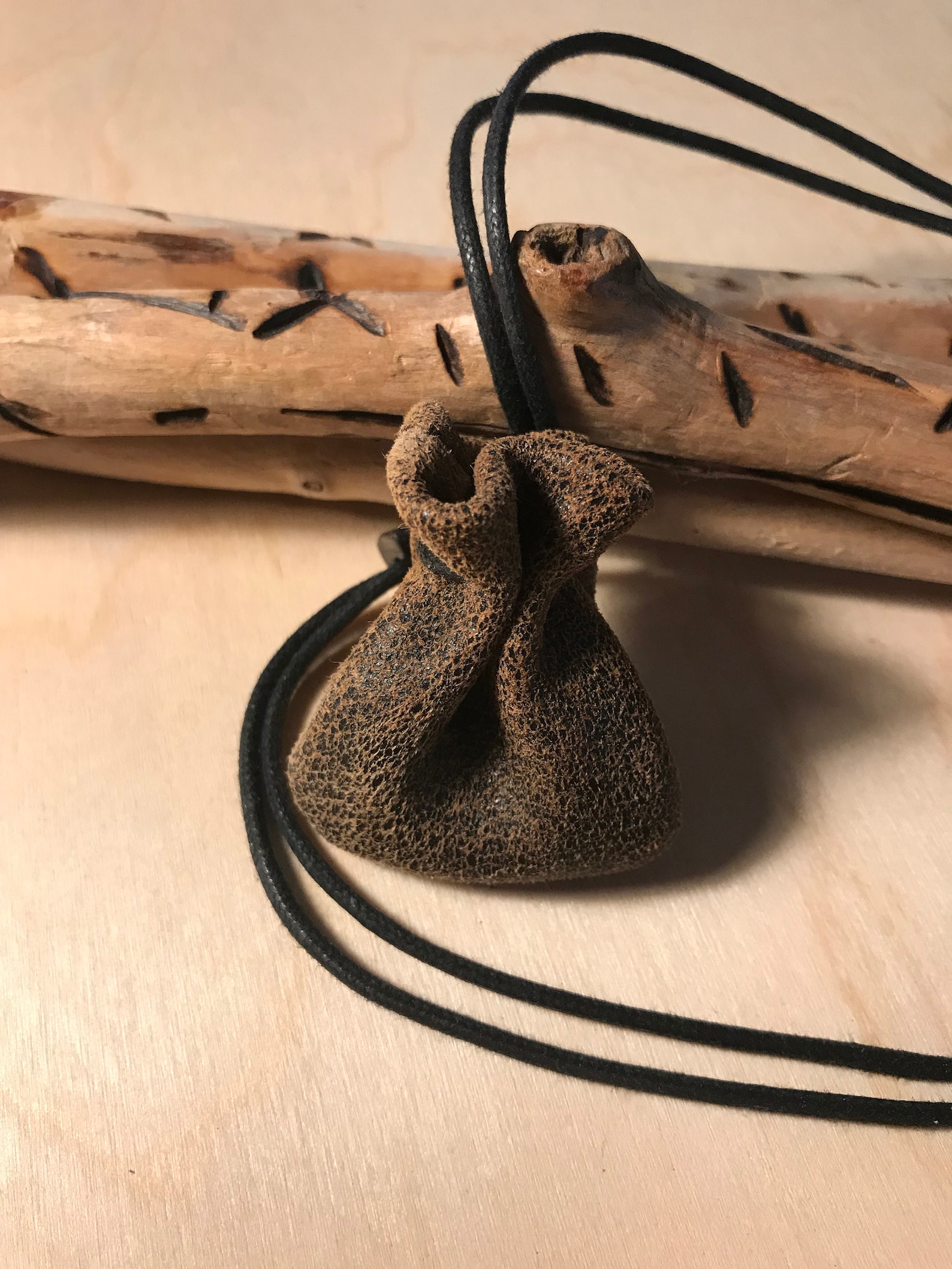 Leather Pouch Mini Leather Neck Pouch Drawstring Pouch Bag - Etsy