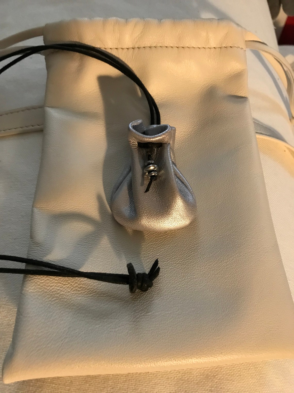 Leather Pouch Necklaceneck Pouch Leather Neck Pouch - Etsy