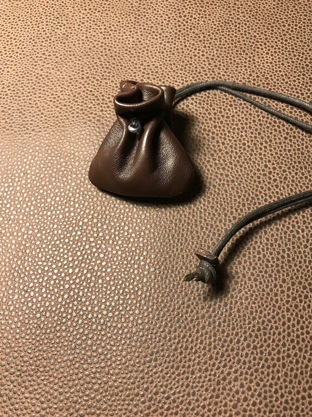 Chocolate Brown Leather Neck Pouch. Pouch for Neck, Medicine Bag ...