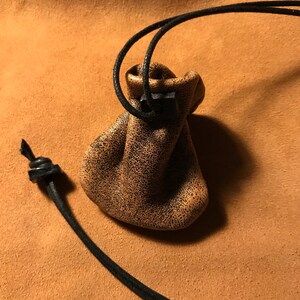 Leather Neck Pouch,small Size Leather Pouch Necklace,medicine Pouch ...