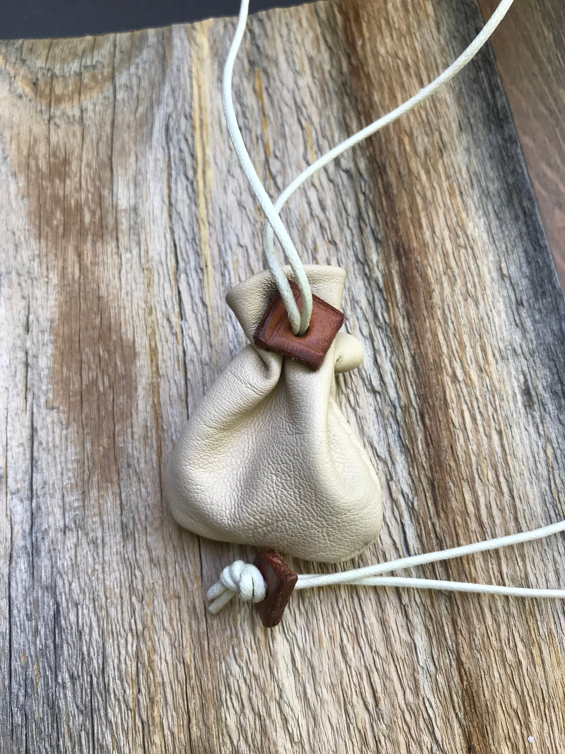 Leather Mini Neck Pouch. Pouch Bag Necklace Little Bag - Etsy