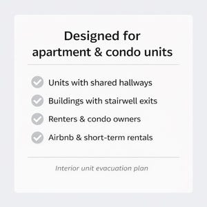 Apartment & Condo Fire Evacuation Plan | Editable Canva Template ...