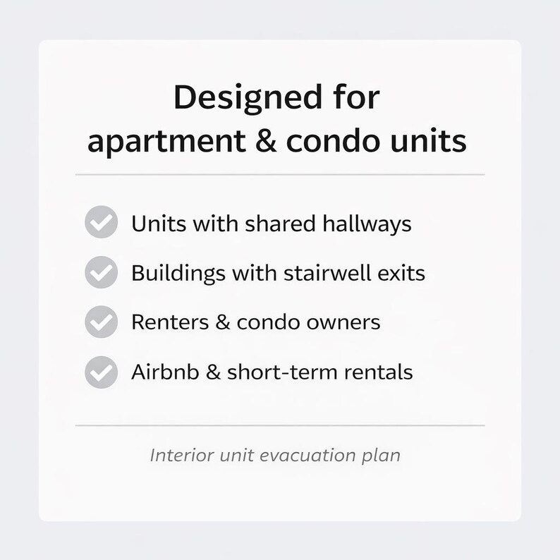 Fire Evacuation Plan for Apartment & Condo Units | Editable Canva ...